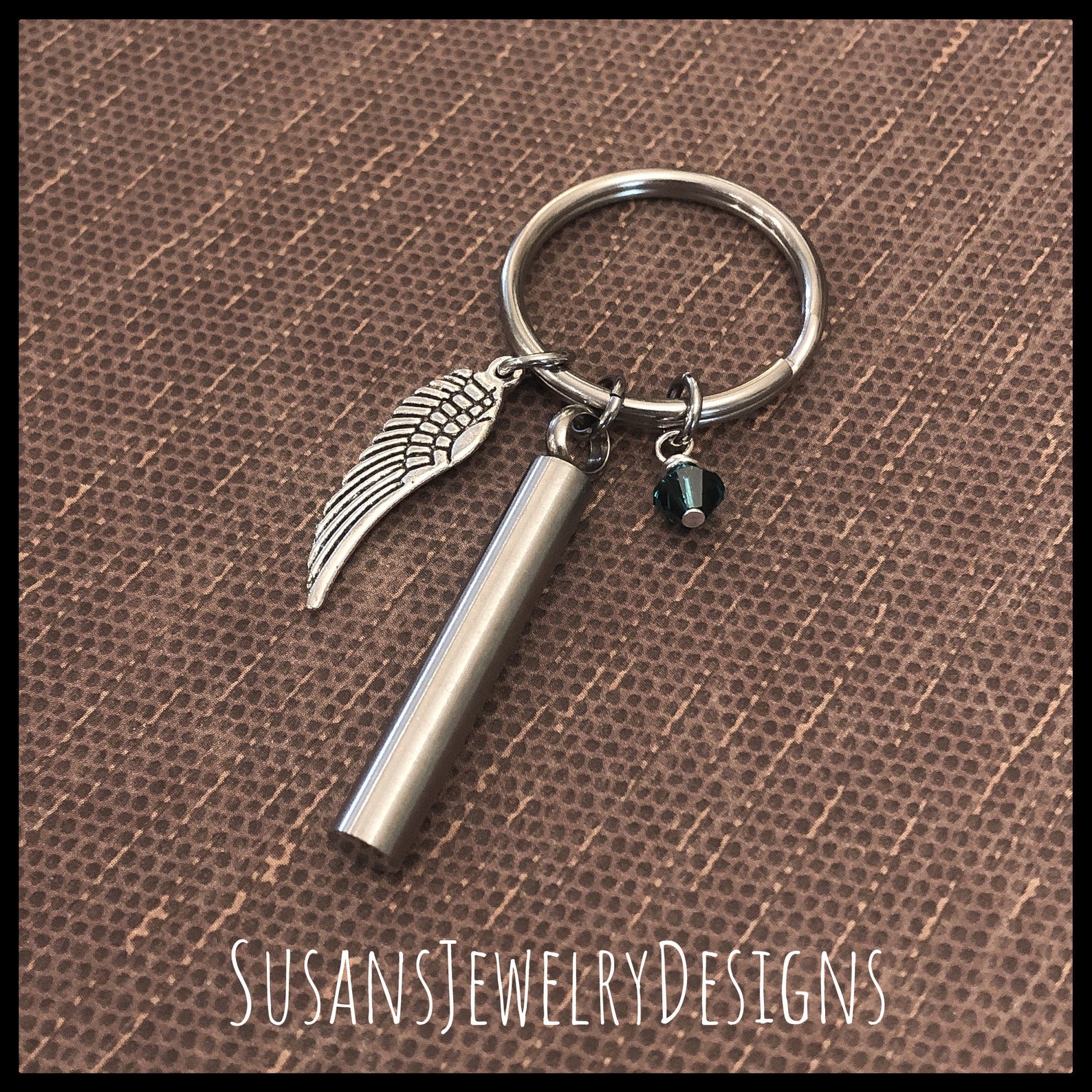 Custom Angel Wing Urn Keychain Stainless Steel Cylinder Urn - Etsy