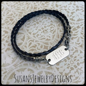 Custom Monogram Bracelet Gift for Her Initial Bracelets - Etsy
