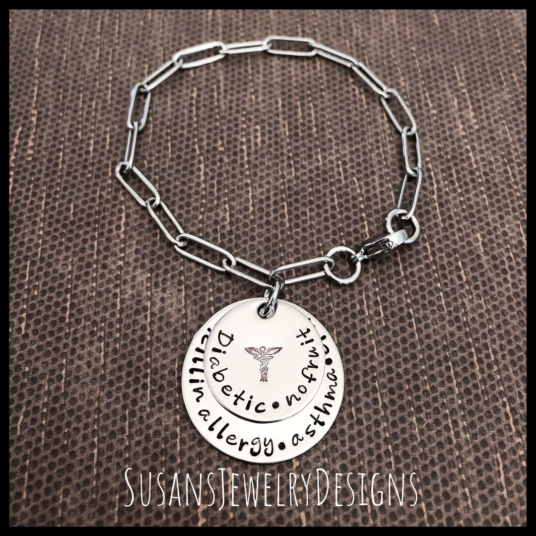 Custom Medical Alert Paperclip Bracelet Medical ID Paper - Etsy
