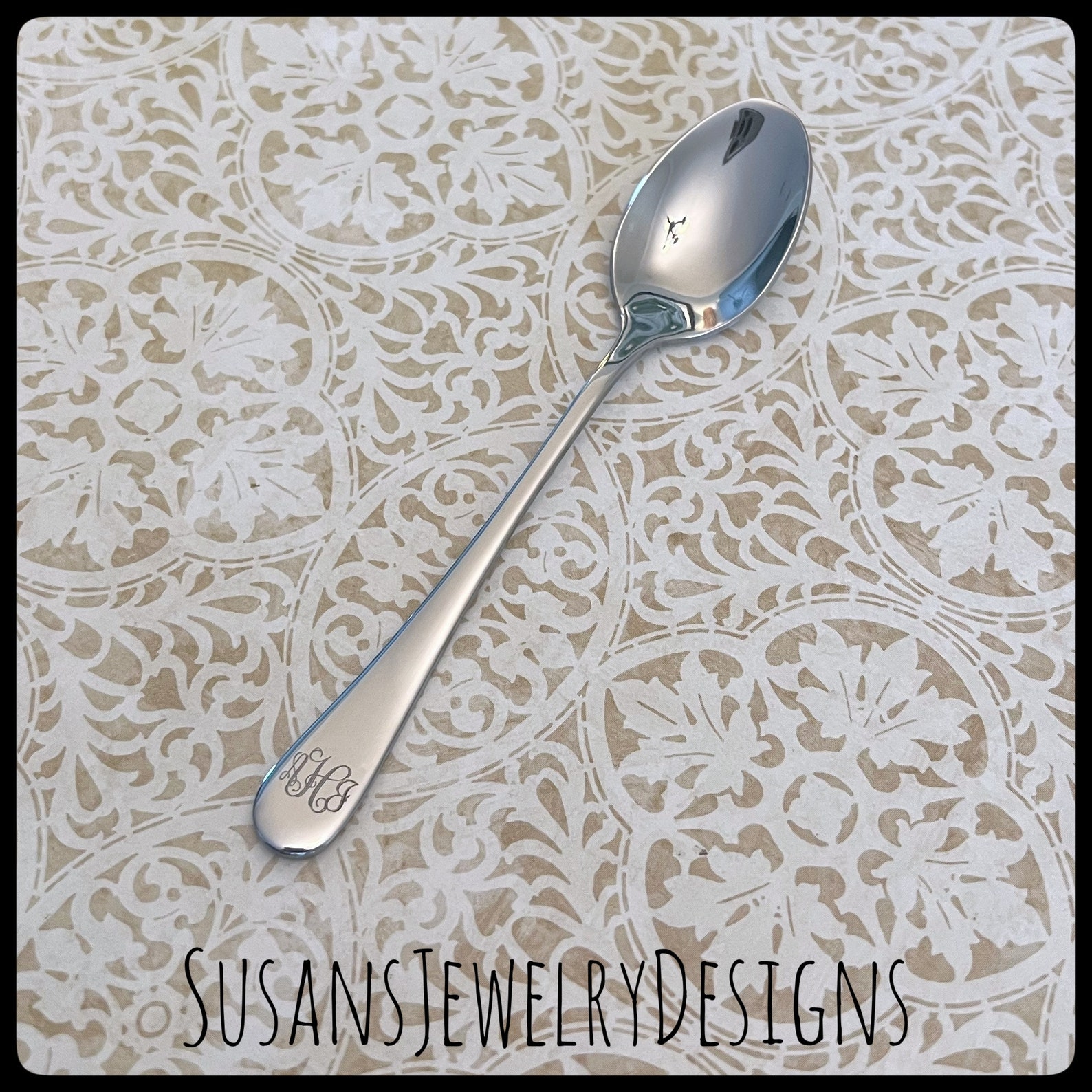 Custom Engraved Baby Spoon With Date on Back, Monogram Shower Present ...