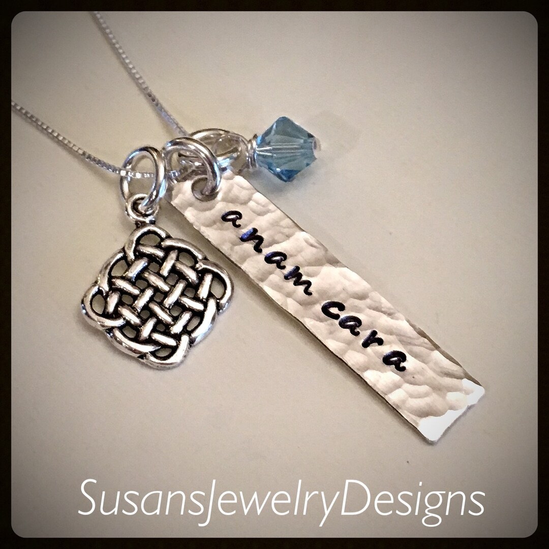 Anam Cara Necklace, Celtic Jewelry, Sterling Silver Pendant, Celtic ...