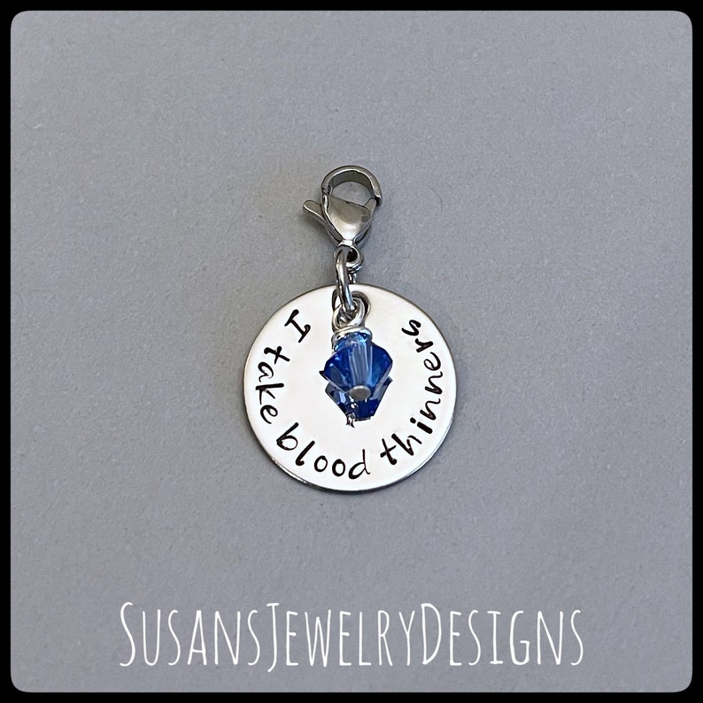 Custom Medical Alert Clip on Charm, Medical ID Clip, Stainless Steel ...
