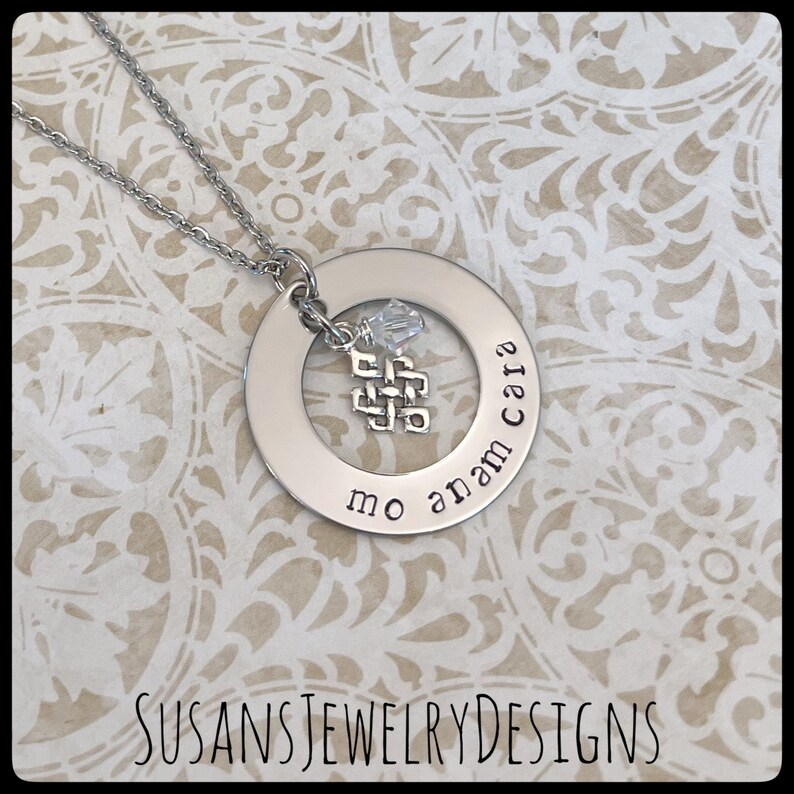 Custom Mo Anam Cara Necklace, Stainless Steel Pendant, Celtic Knot ...