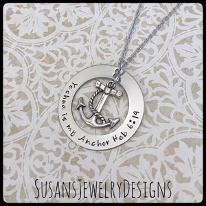 Yeshua is My Anchor Necklace, Anchor Jewelry, Personalized Gift for Her ...
