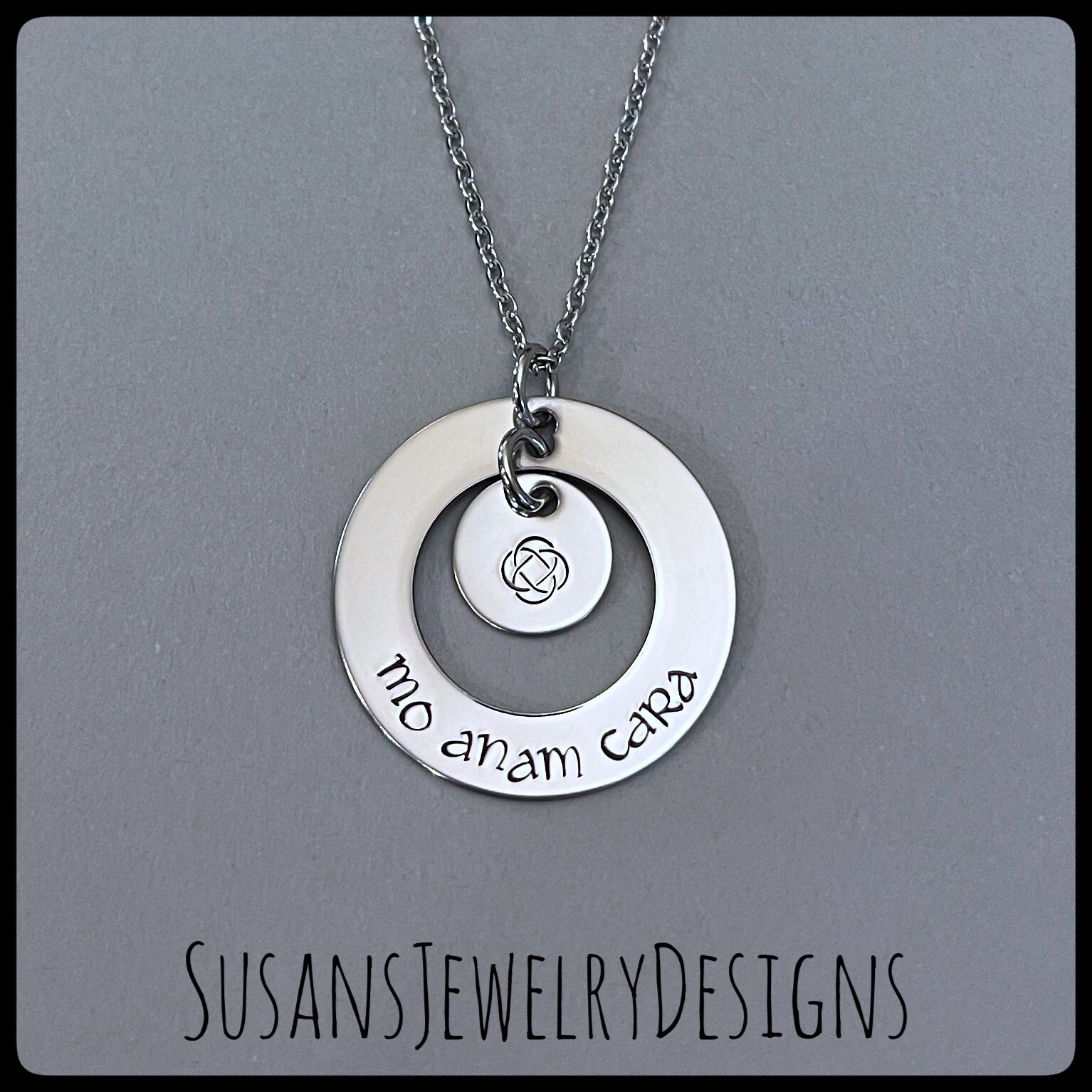 Mo Anam Cara Necklace, Celtic Jewelry, Stainless Steel Pendant, Celtic ...