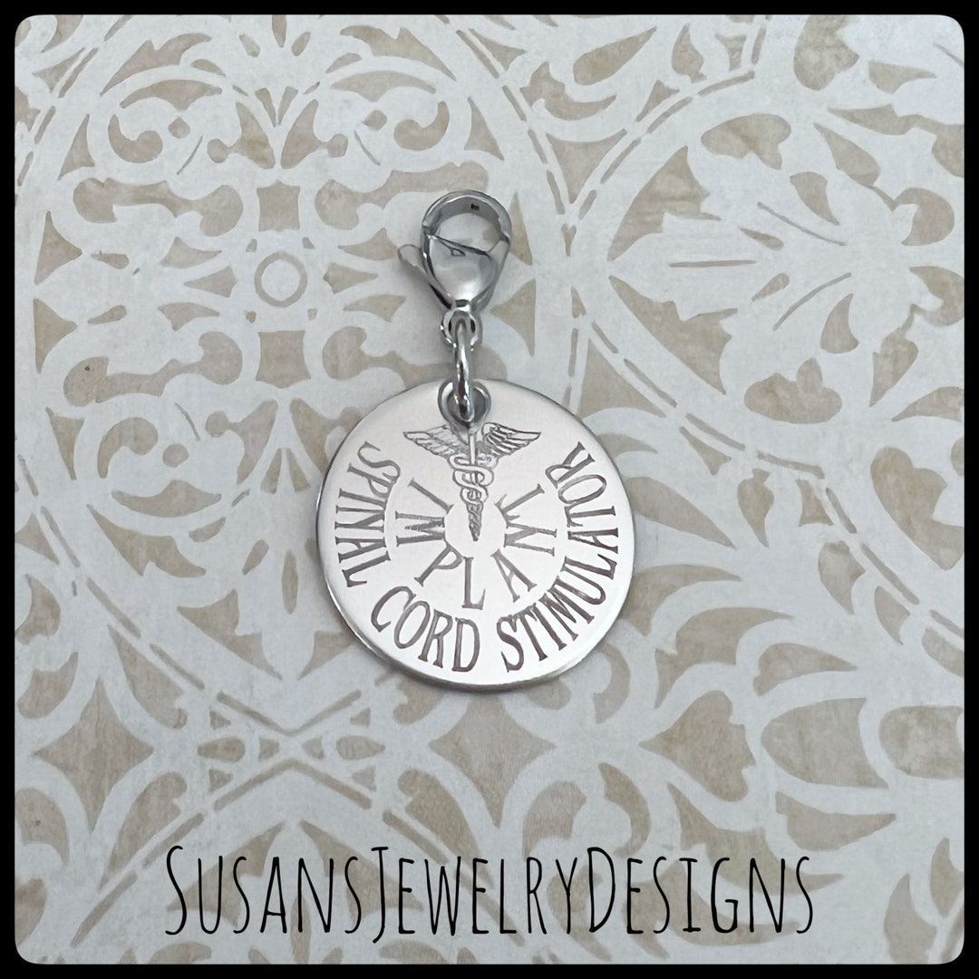 Custom Medical Alert Clip on Charm, Medical ID, Stainless Steel ...
