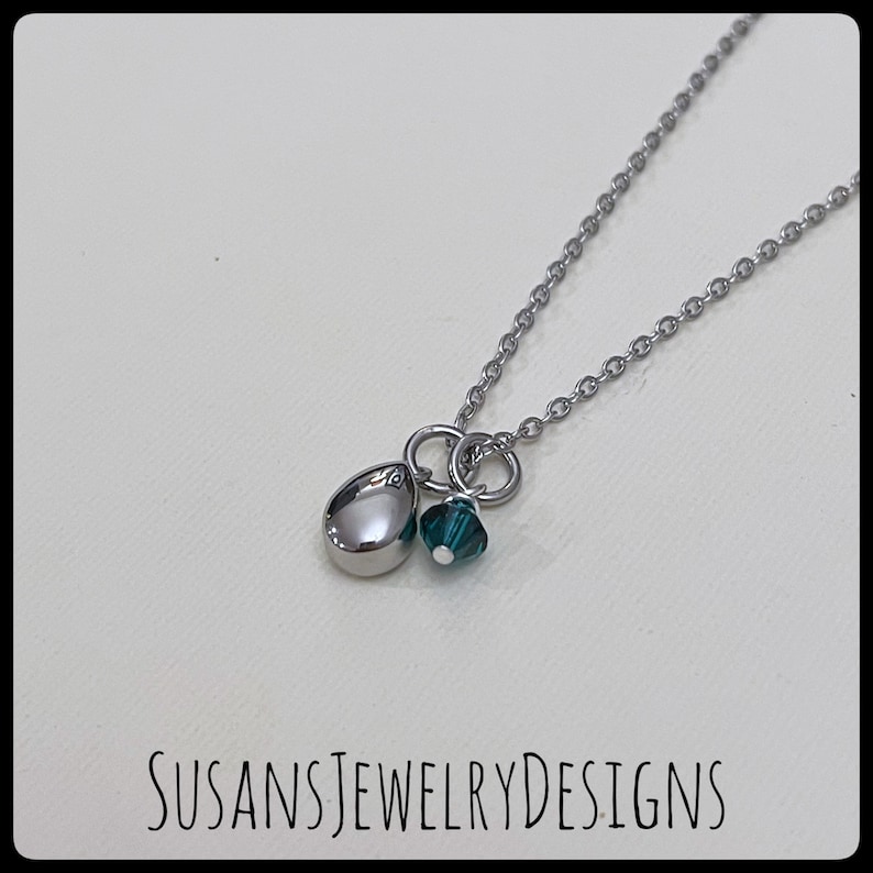 Custom Tiny Teardrop Urn Necklace, Stainless Steel, Memorial, Cremation ...