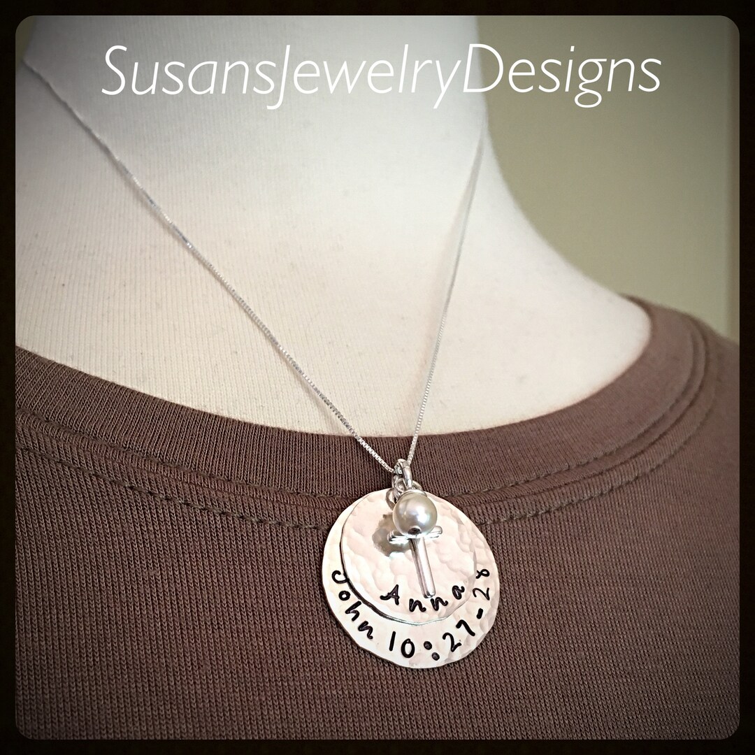 Custom Confirmation Necklace Cross Necklace Christian Gift - Etsy