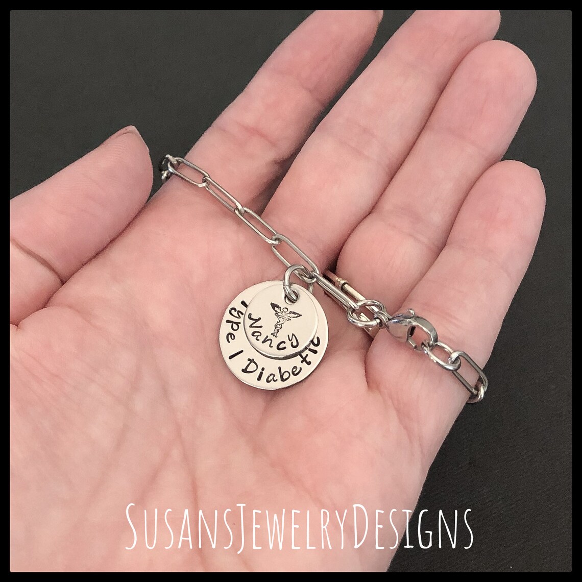 Custom Medical Alert Paperclip Bracelet Medical ID Paper - Etsy