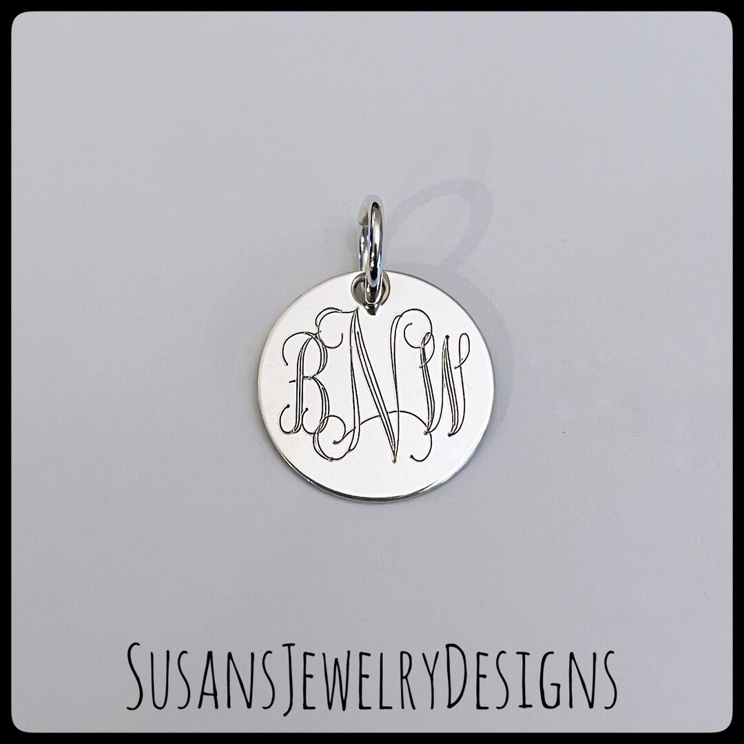 Custom Engraved Disc, 3/4 Inch Disc for European Bracelet, Sterling ...