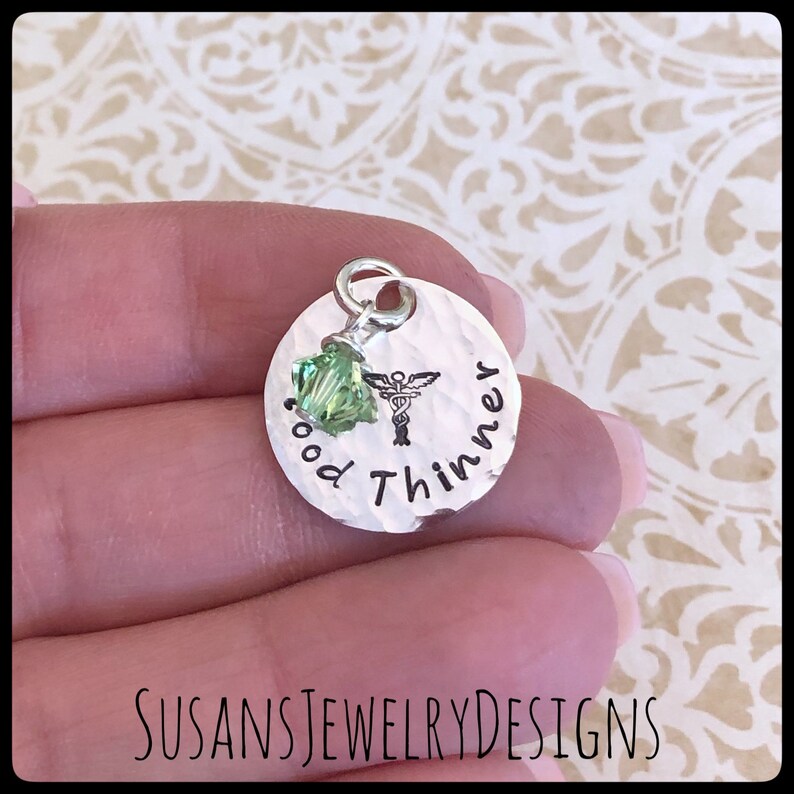 Medical Alert Pendant Disc sterling silver medical id | Etsy