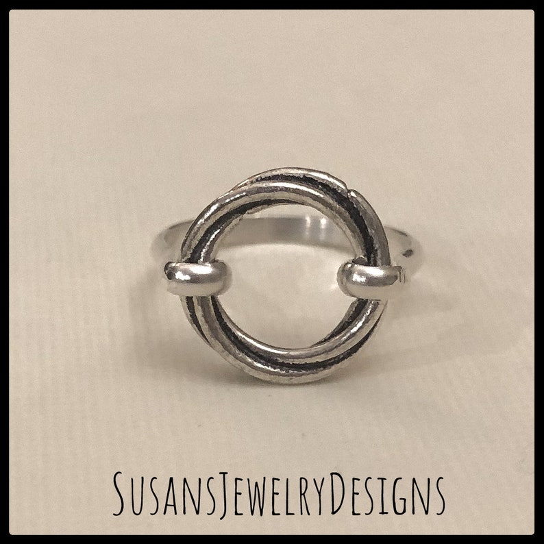 Open Circle Ring Sterling Silver Jewelry Custom Ring Size - Etsy