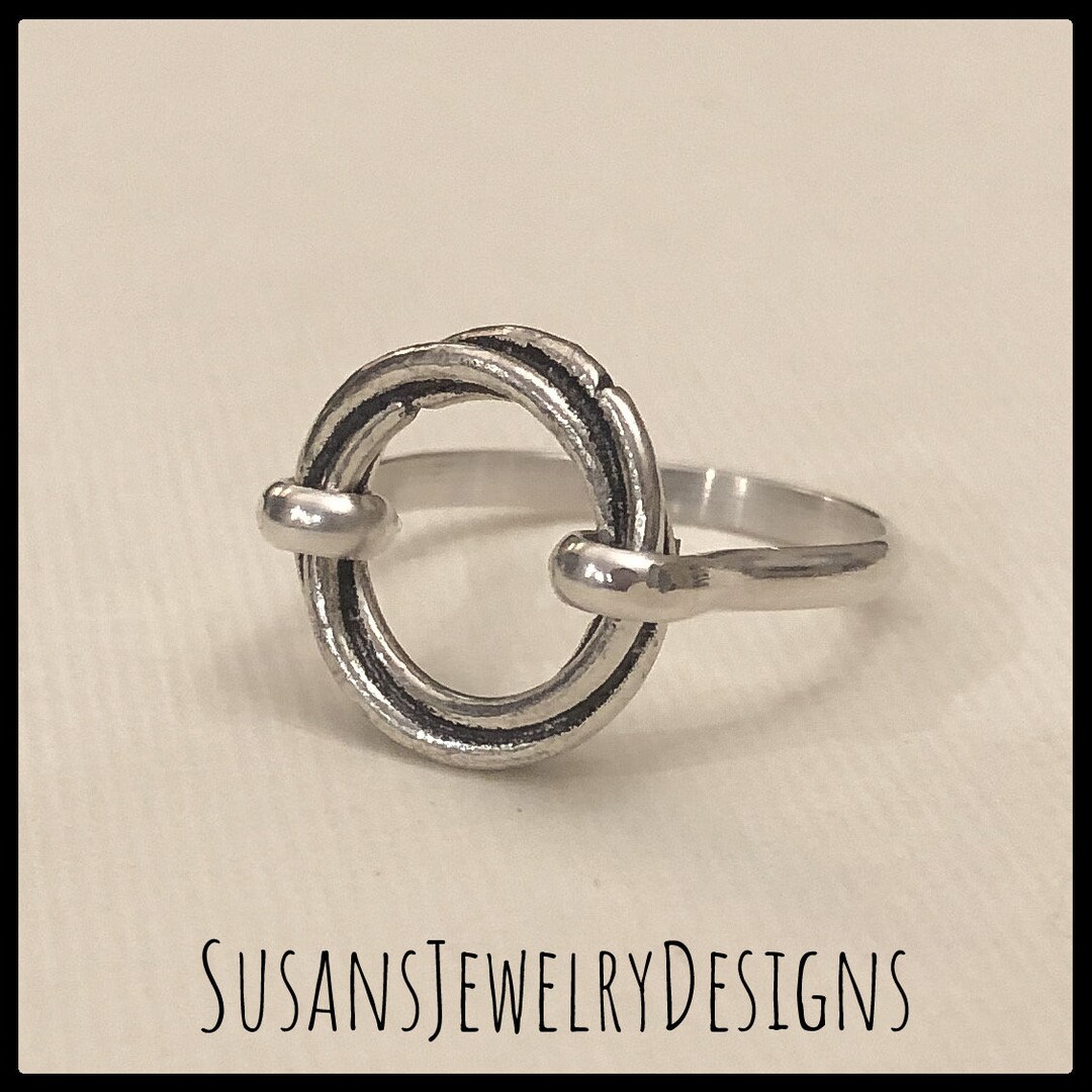 Open Circle Ring Sterling Silver Jewelry Custom Ring Size - Etsy