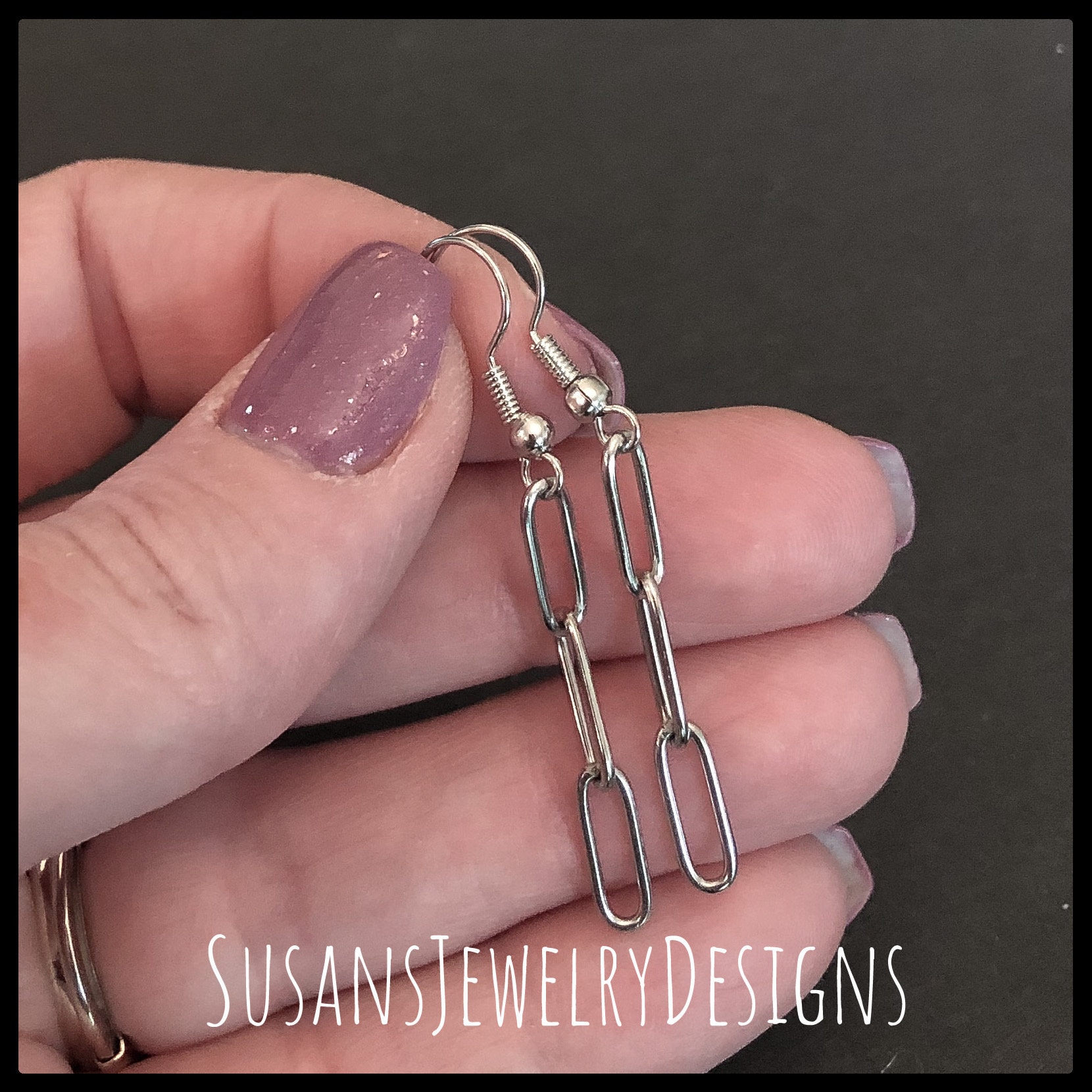 Paperclip Earrings Stainless Steel Jewelry Gift for Her | Etsy