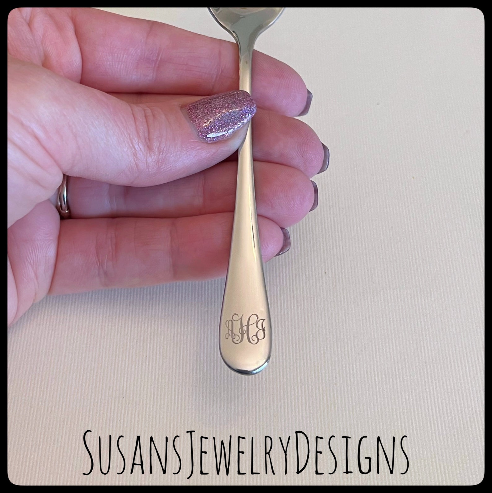 Custom Engraved Baby Spoon With Date on Back, Monogram Shower Present ...