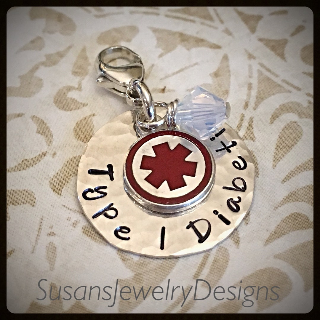 Custom Medical Alert Clip on Charm Sterling Silver Medical - Etsy