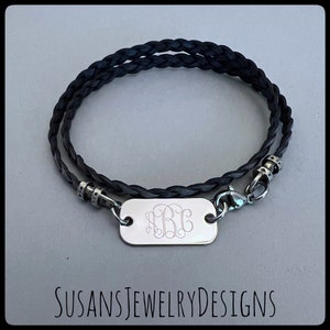 Custom Monogram Bracelet Gift for Her Initial Bracelets - Etsy