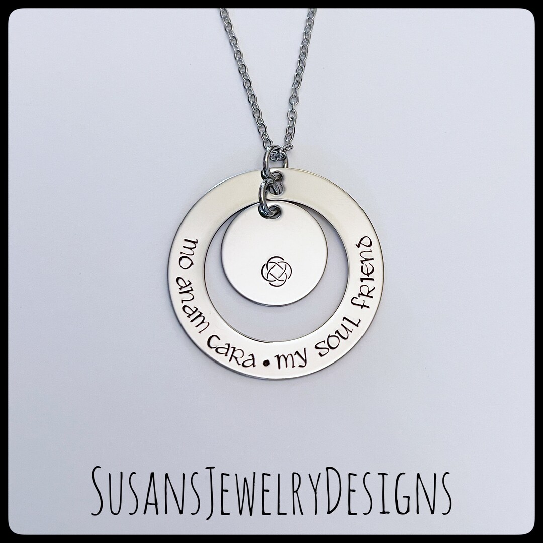 Mo Anam Cara Necklace, Celtic Jewelry, Stainless Steel Pendant, Celtic ...