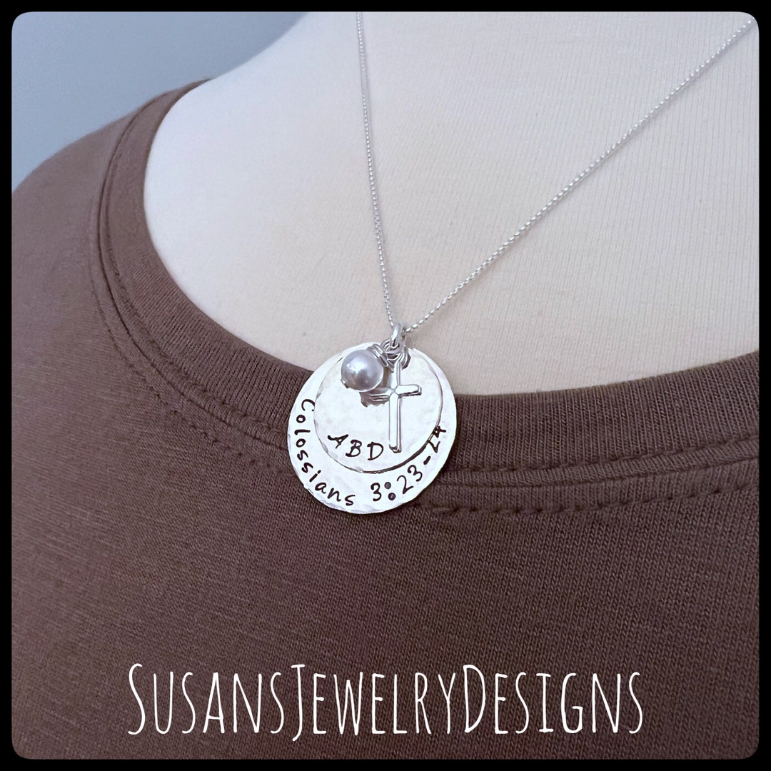 Custom Confirmation Necklace, Cross Necklace Christian Gift, Gift for ...