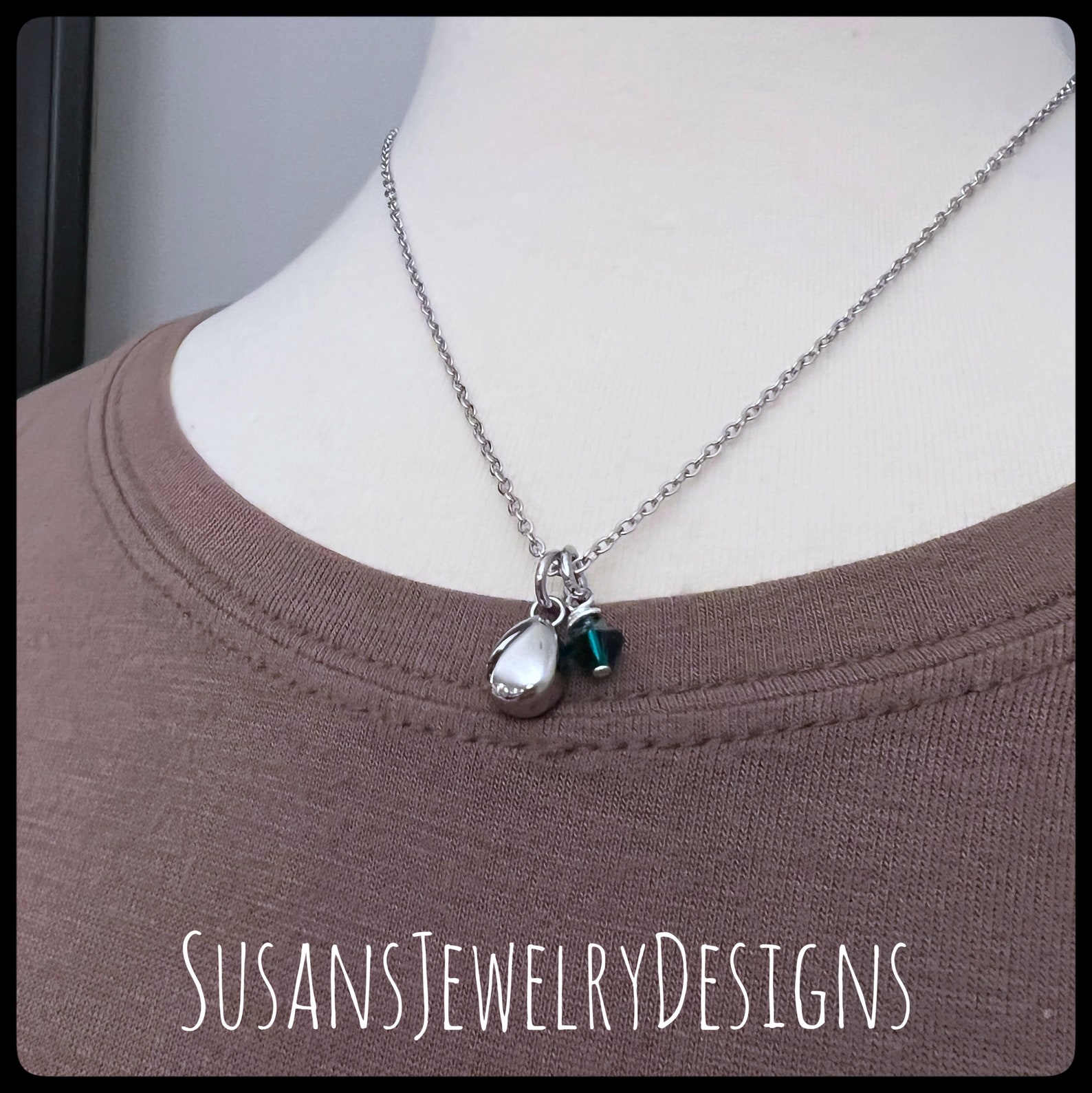 Custom Tiny Teardrop Urn Necklace Stainless Steel Memorial - Etsy