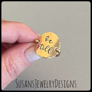 Custom Stamped Be Still Saddle Ring, Personalized Size, Religious ...