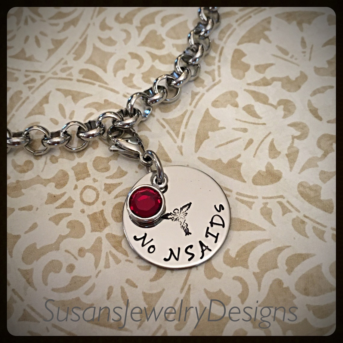 Custom Medical Alert Clip on Charm Medical ID Clip Stainless - Etsy