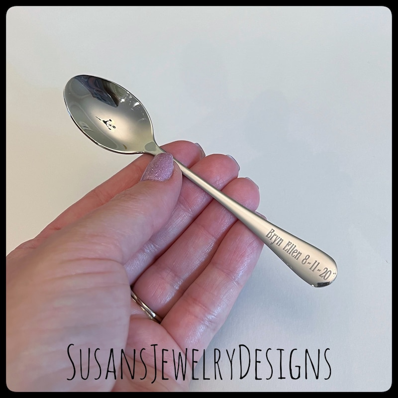 Baby Spoon Silver Engraved - Etsy