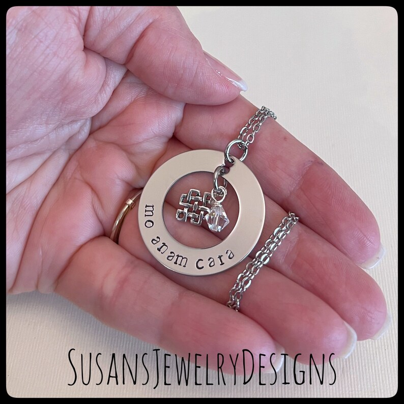 Custom Mo Anam Cara Necklace, Stainless Steel Pendant, Celtic Knot ...