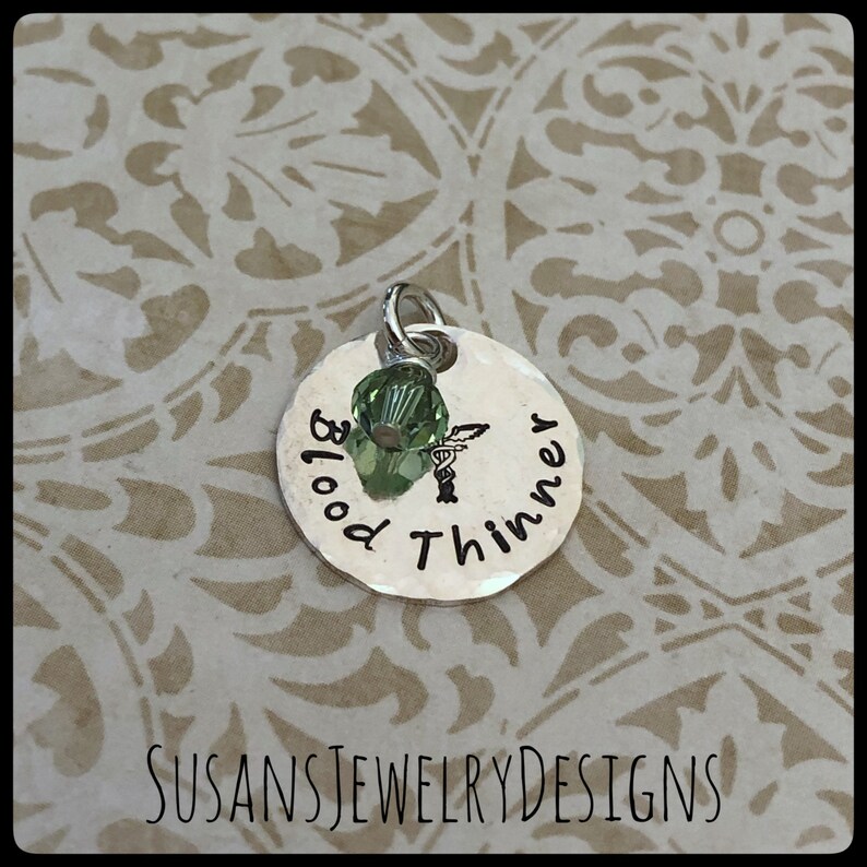 Medical Alert Pendant Disc sterling silver medical id | Etsy