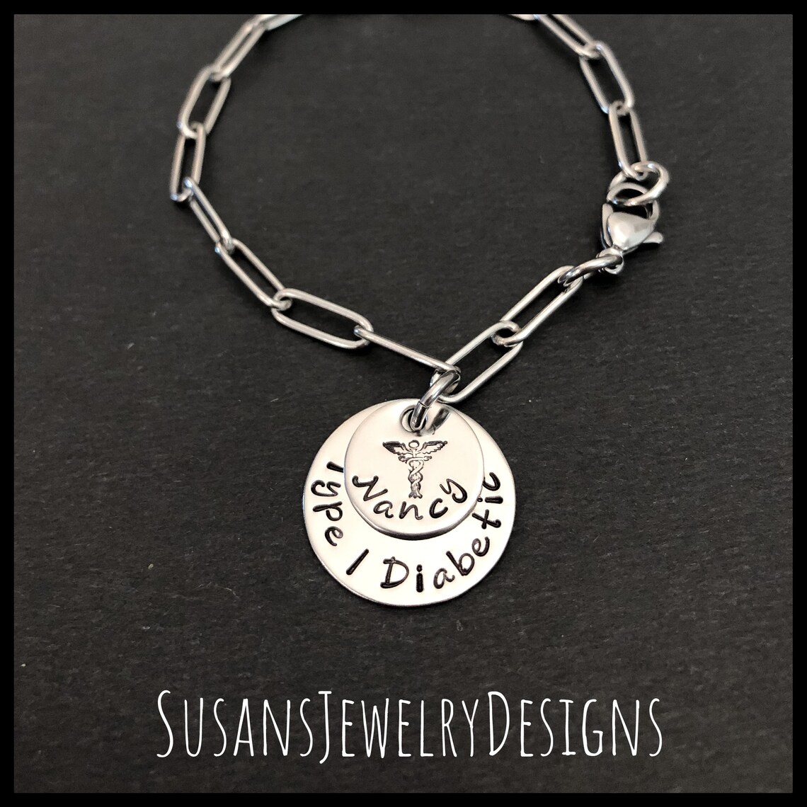 Custom Medical Alert Paperclip Bracelet Medical ID Paper | Etsy