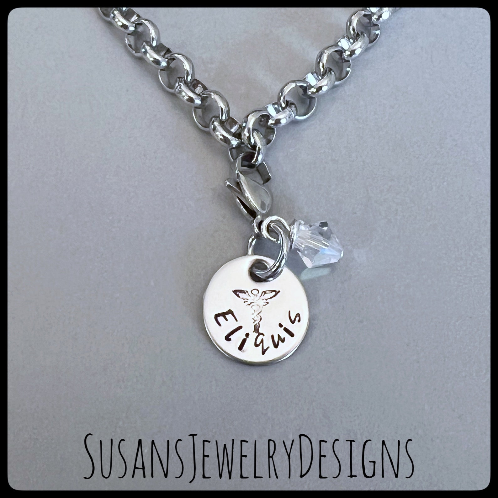 Custom Medical Alert Clip on Charm, Medical ID Clip, Stainless Steel ...