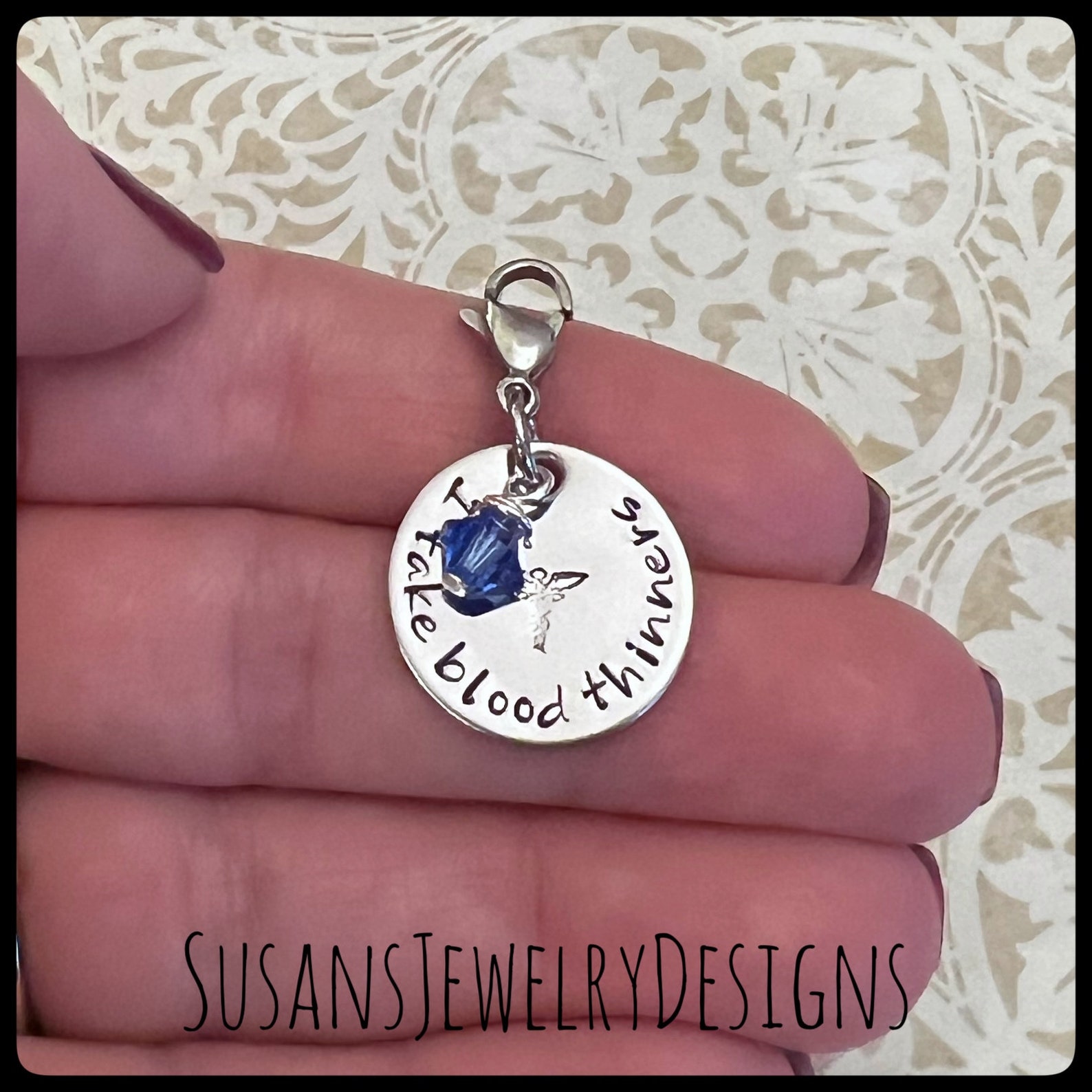Custom Medical Alert Clip on Charm, Medical ID Clip, Stainless Steel ...