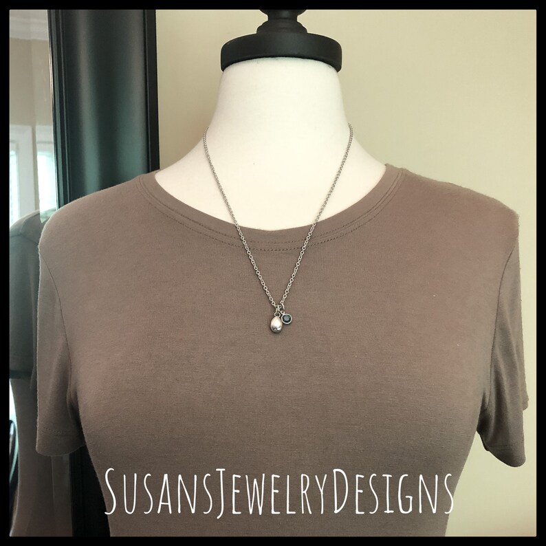 Custom tiny teardrop urn necklace stainless steel memorial | Etsy