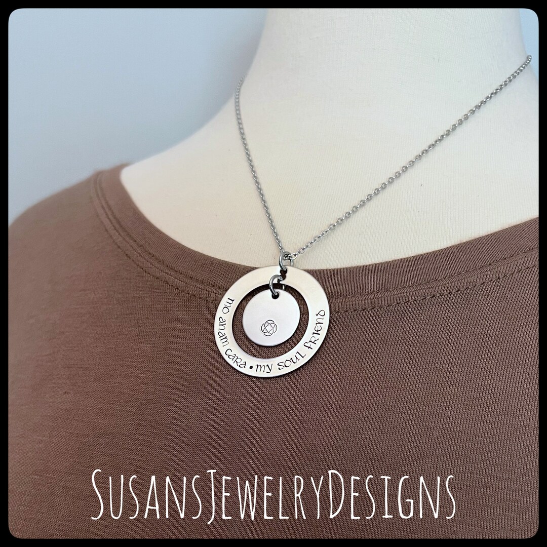 Mo Anam Cara Necklace, Celtic Jewelry, Stainless Steel Pendant, Celtic ...