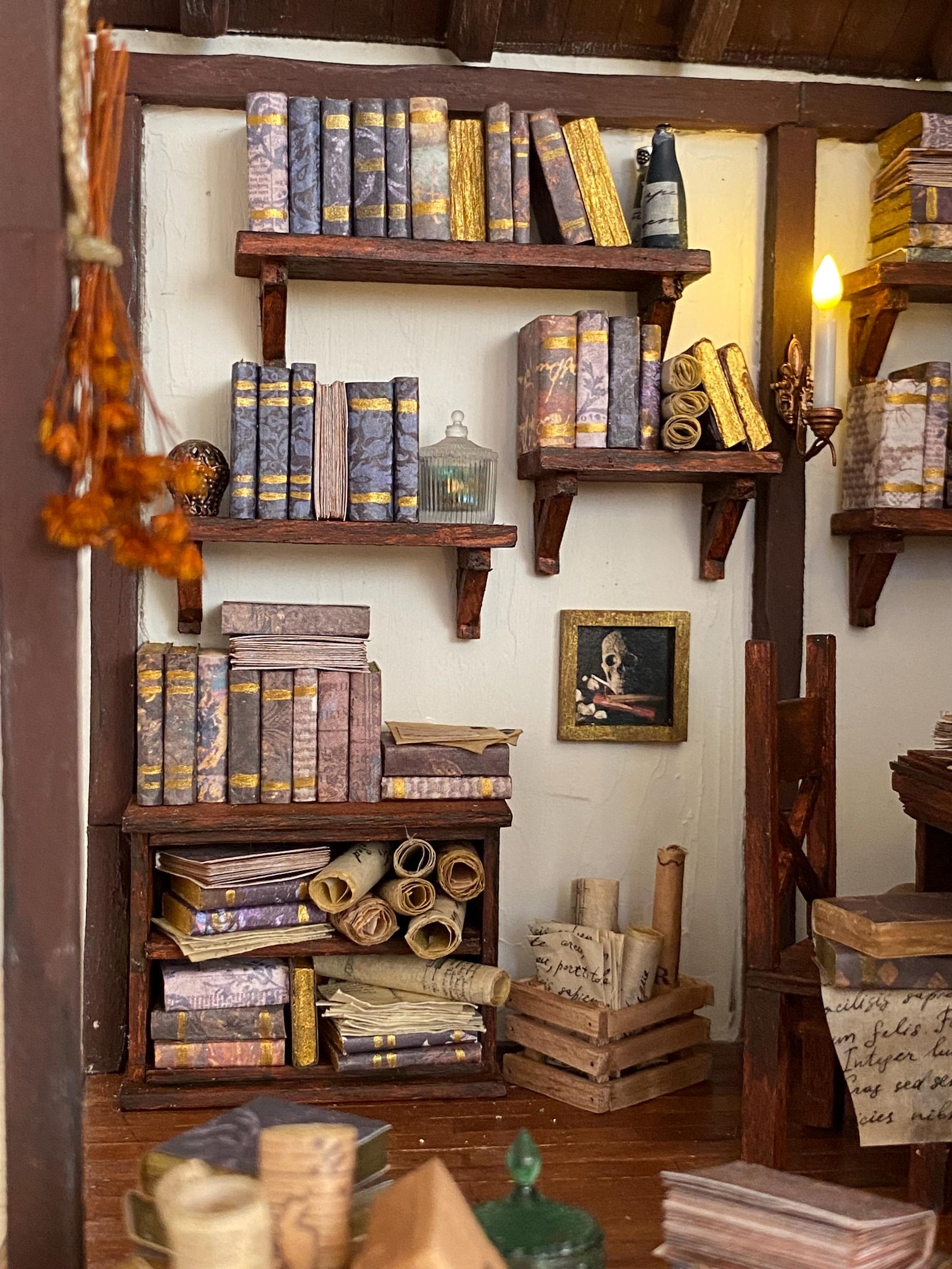 Vintage Study Miniature Diorama Room Box | Gift | Decoration - Etsy