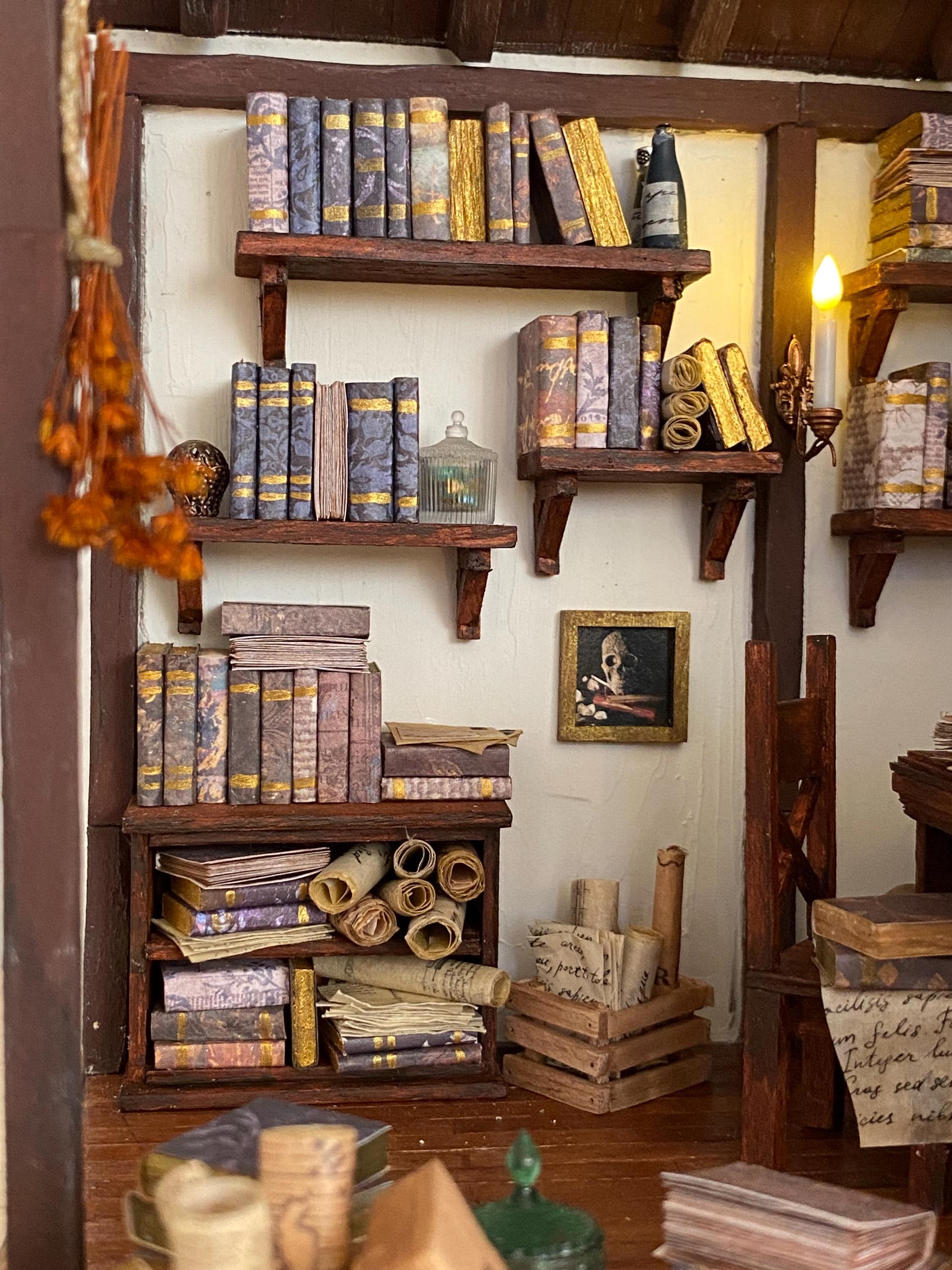 Vintage Study Miniature Diorama Room Box | Gift | Decoration - Etsy