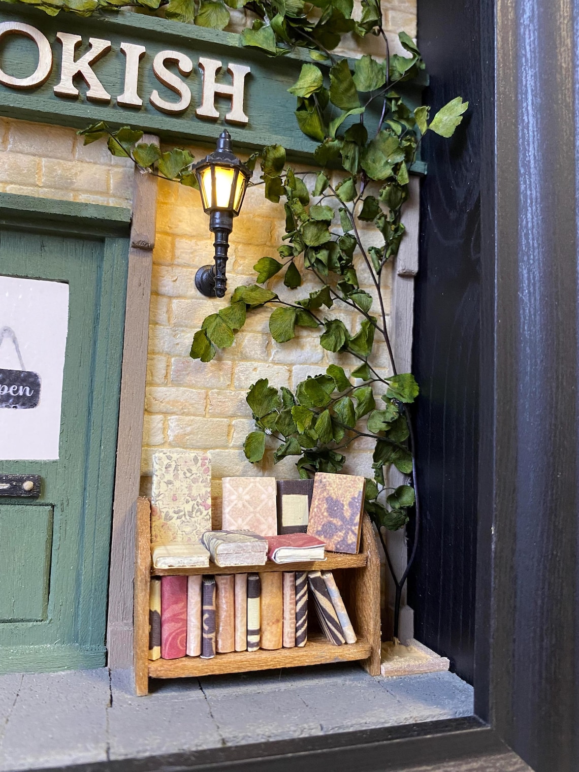 Miniature Bookstore Diorama in Shadow Box Frame - Unique Bookshop Gift ...