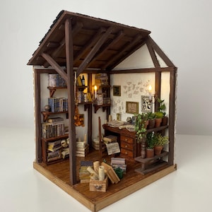 Vintage Study Miniature Diorama Room Box | Gift | Decoration - Etsy