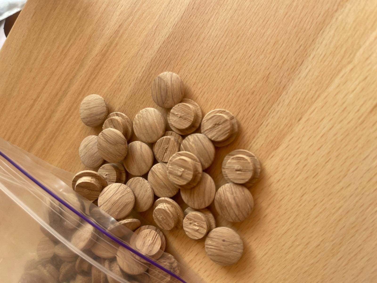 20 Oak Plugs Mushroom Head 12 Mm/0.5 Inches Oak Solid Oak Round Plugs ...