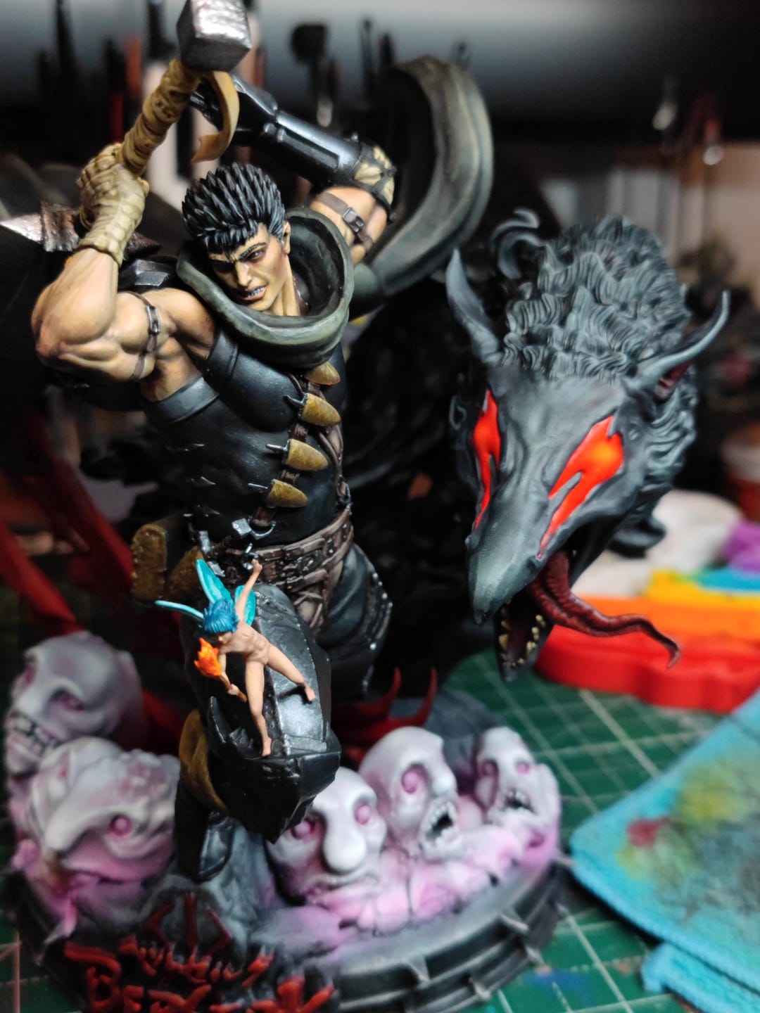 Hand-painted Guts and Puck Berserk Figurine – Anime Collectible – Manga ...