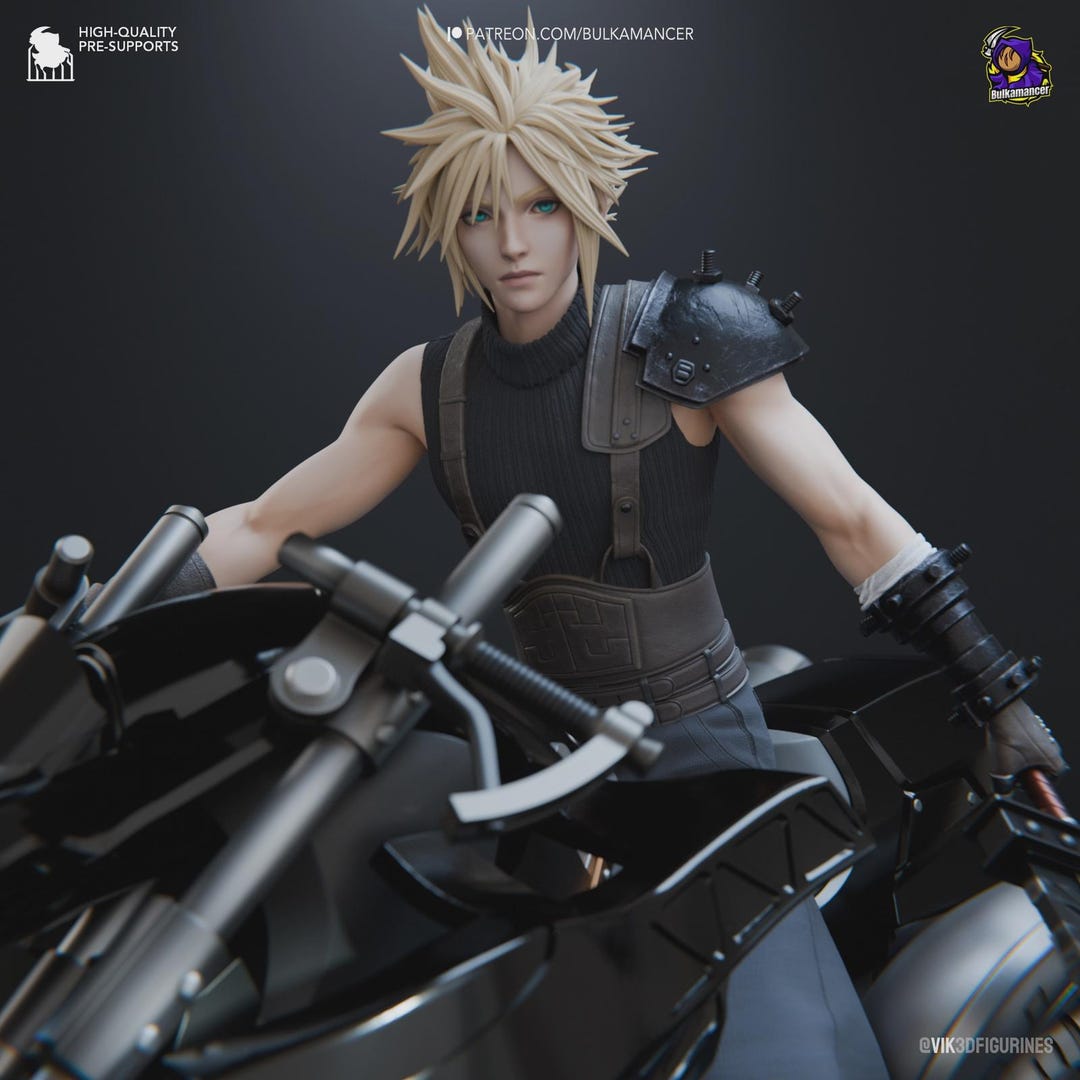 Cloud Strife Figurine – Final Fantasy | Hand-painted | 1/8 Scale - Etsy