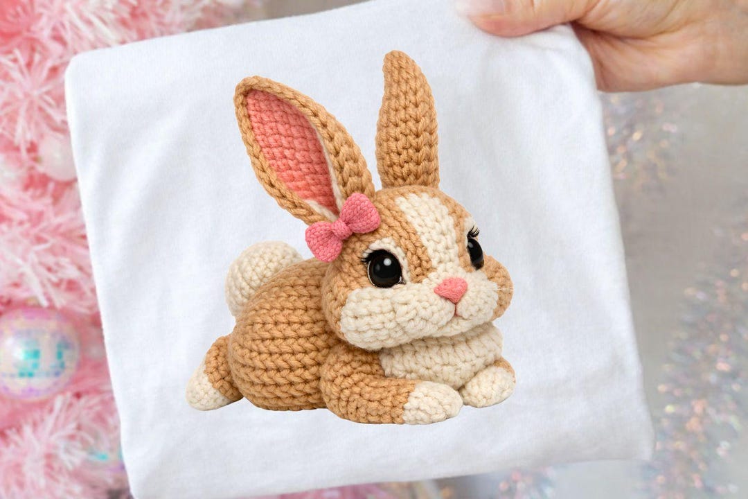 Faux Yarn Easter Bunny Png, Latch Hook Easterr Bunny,trending Digital ...