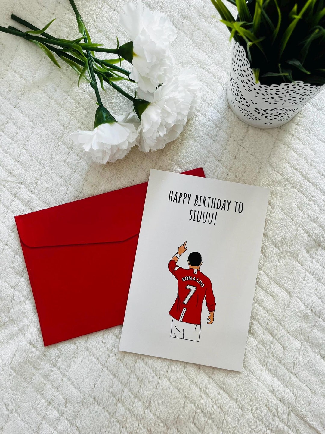 Greeting Card Ronaldo Football Birthday Card Ronaldo With Envelope ...
