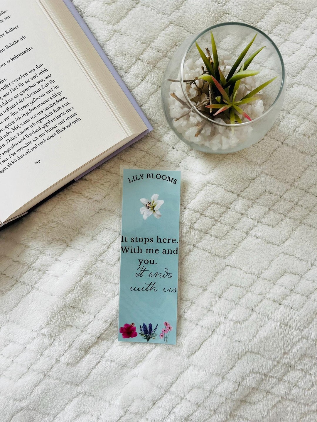 It Ends With Us Bookmarks Atlas and Lily Lily Bloom Just One More Time ...