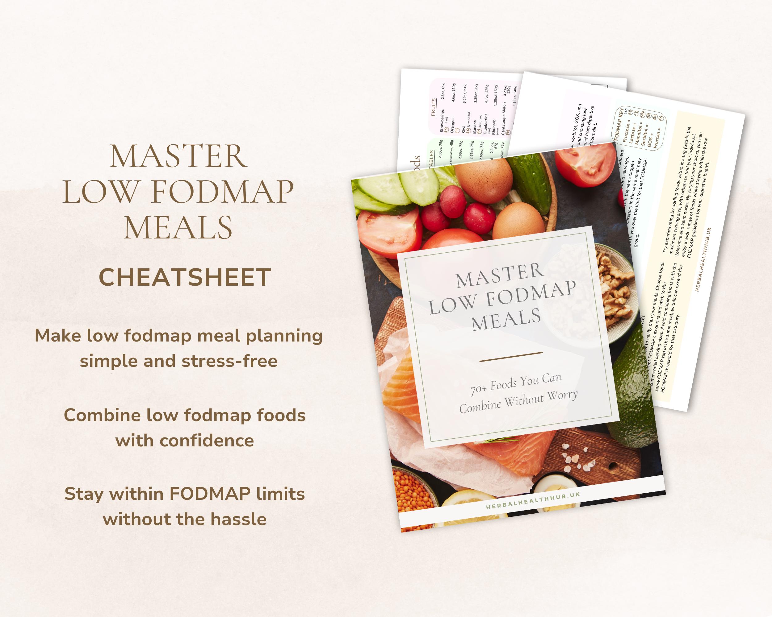 Master Low FODMAP Meals Cheat Sheet - LF02 - Etsy