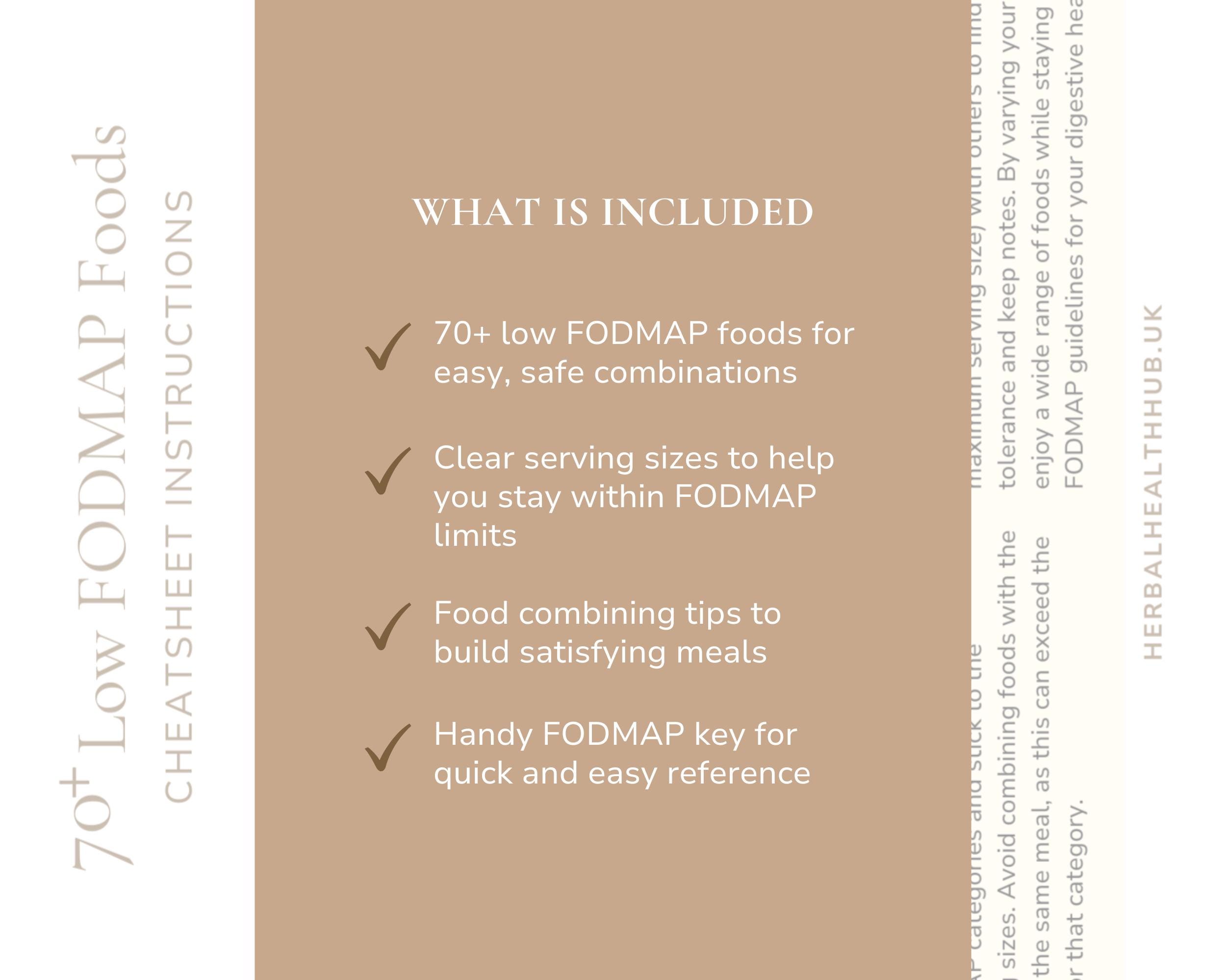 Master Low FODMAP Meals Cheat Sheet - LF02 - Etsy