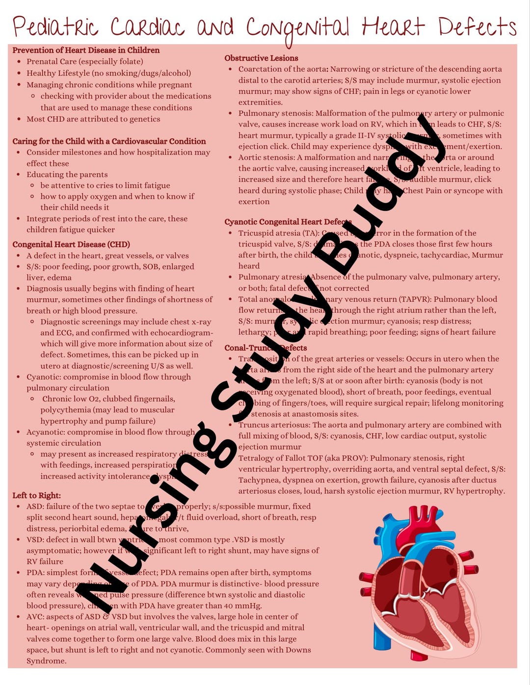 Pediatric Cardiac and Congenital Heart Defects - Etsy