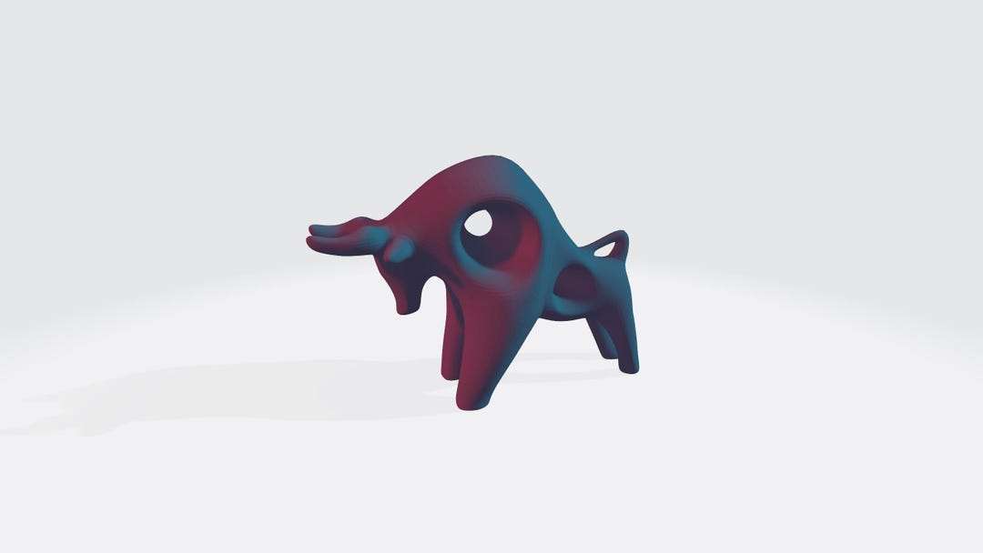 Bull Abstract Sculpture STL File, Files for 3d Printer, Stl Files ...