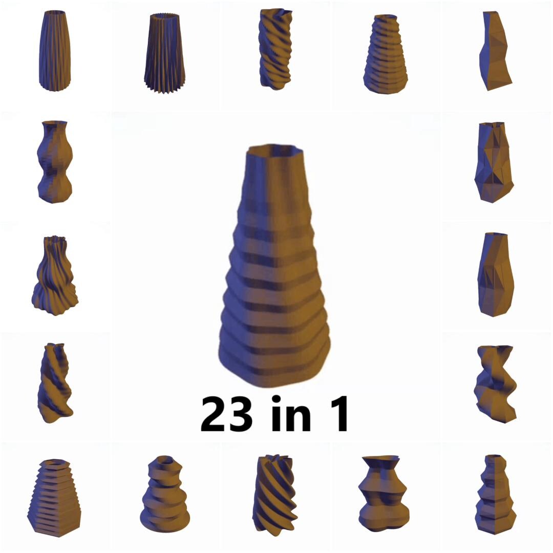 3D Printable Vases, Vases Stl, Printable Vases, Table Vase, pack of 23 ...