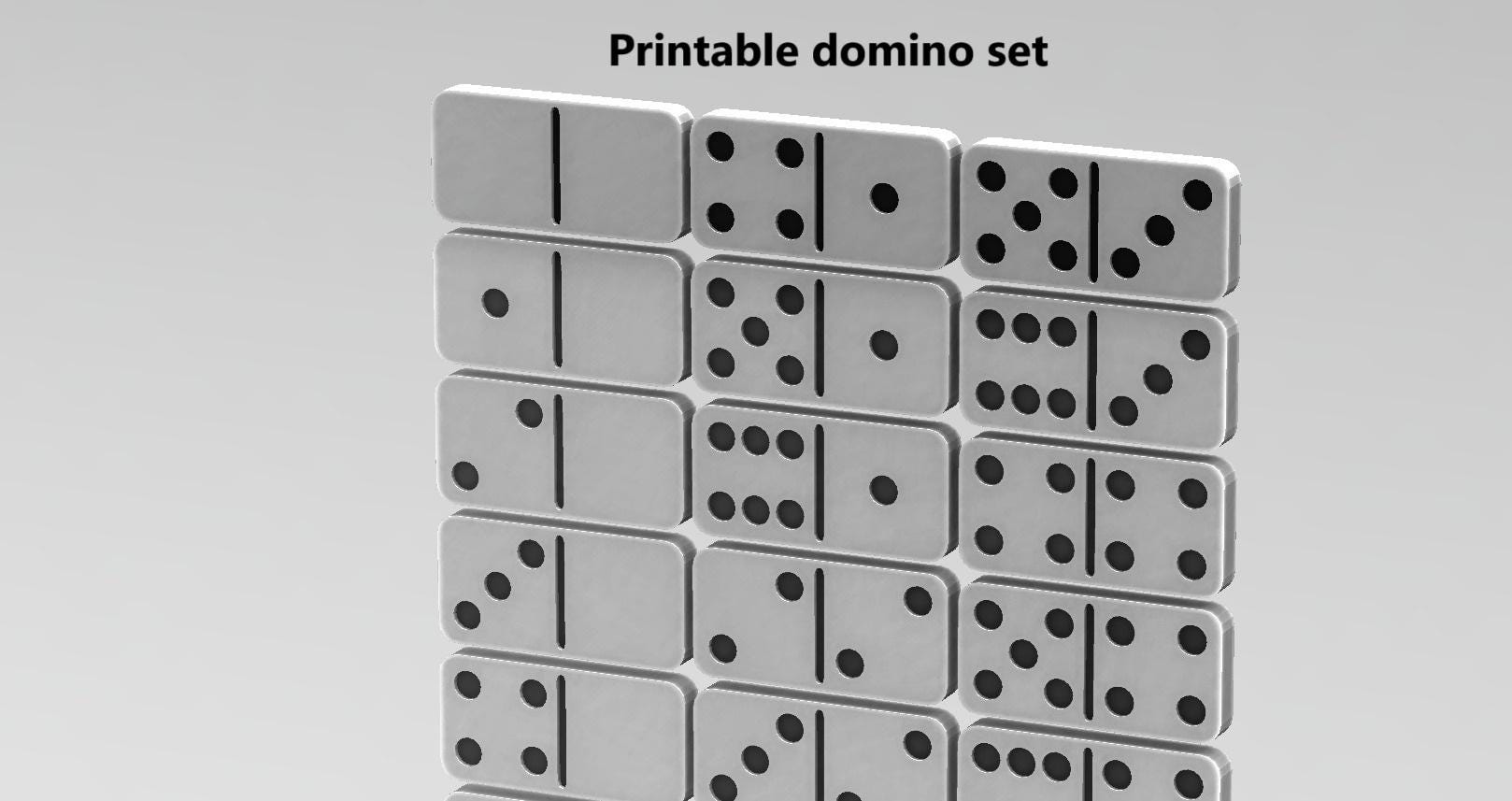 Domino Set, Board Game, Printable Domino Set, Printable Dominoes ...